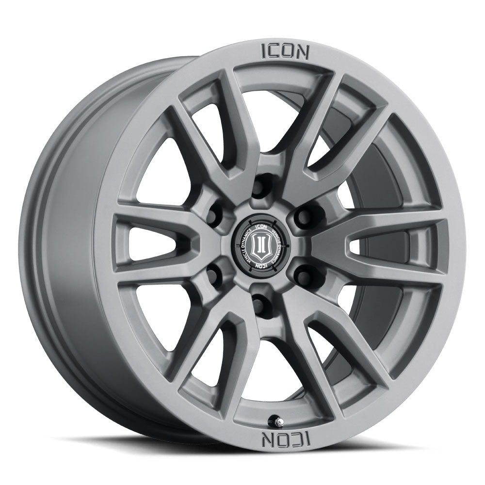 ICON Alloys Vector 6, Titanium, 17 x 8.5 / 6 x 5.5, 25mm Offset, 5.75"