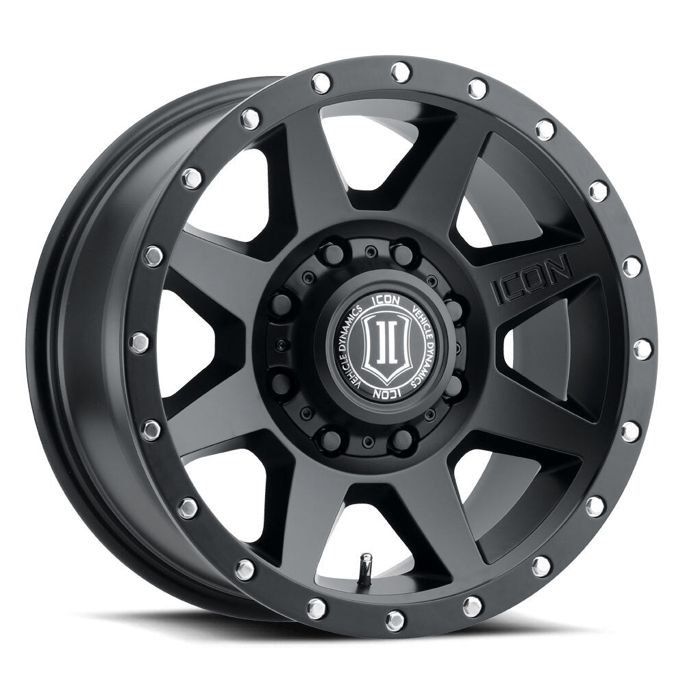 ICON Alloys Rebound HD, Satin Black, 18 x 9 / 8 x 6.5, 12mm Offset, 5.