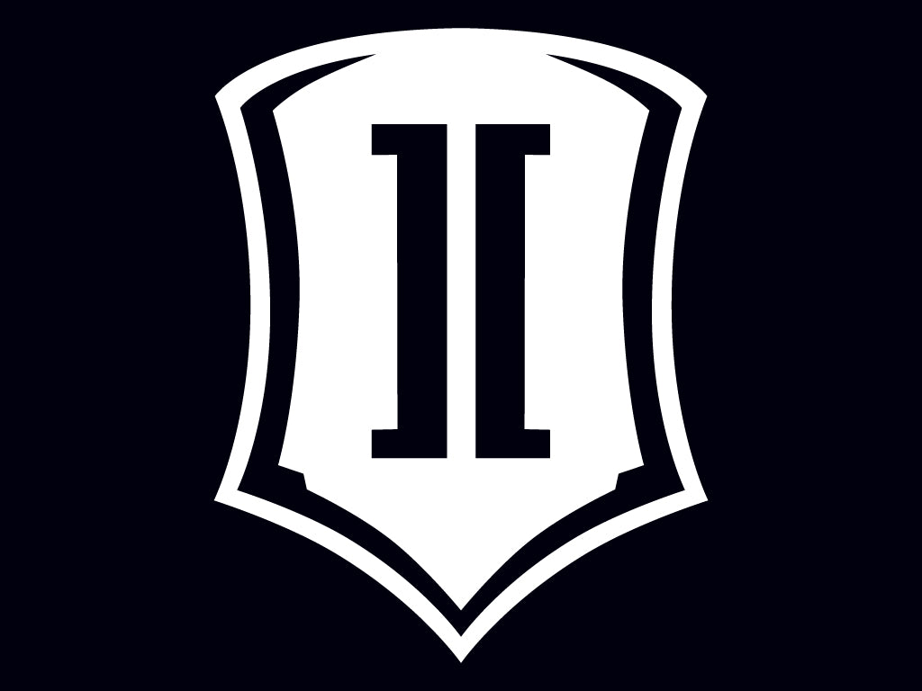 ICON Vehicle Dynamics Shield Logo Sticker, White, 15” Tall