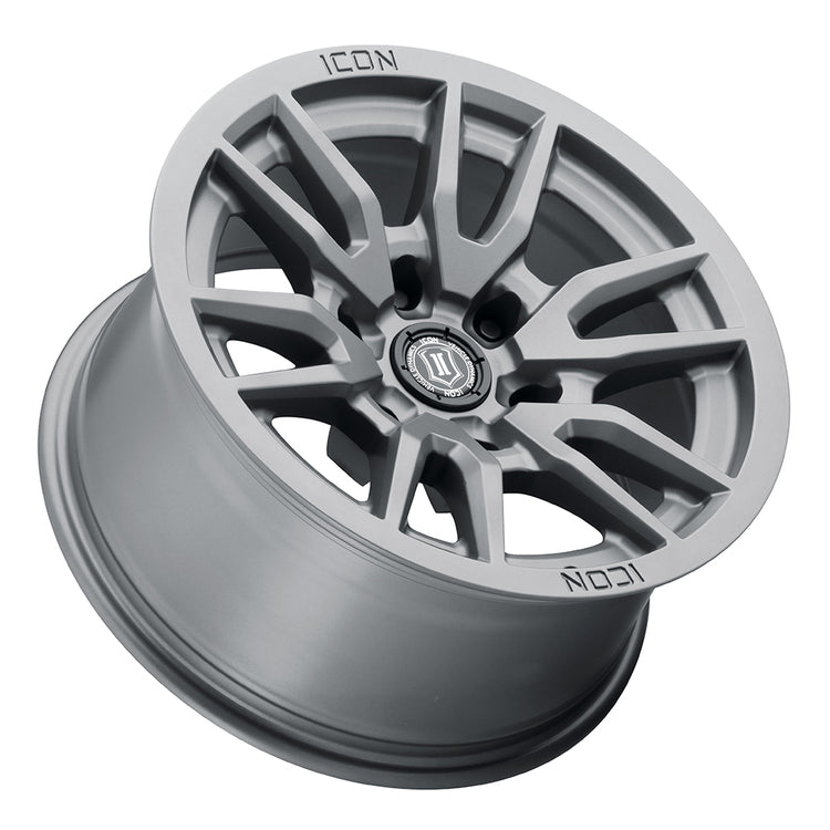 ICON Alloys Vector 6, Titanium, 17 x 8.5 / 6 x 5.5, 25mm Offset, 5.75"